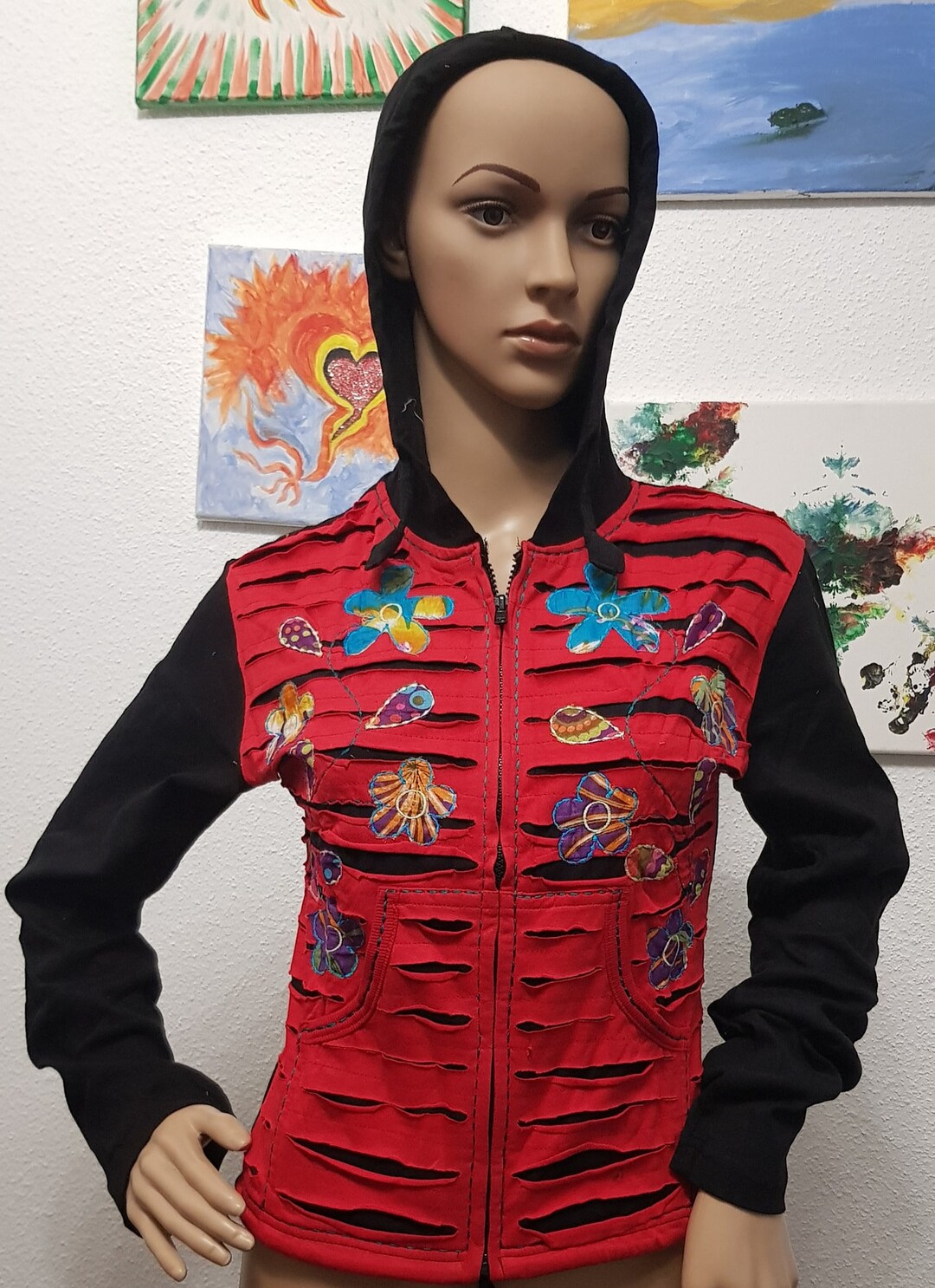 Patchwork Jackets, Hippie Flower Jacket, Nepali Jackets, Boho Hoodie ...