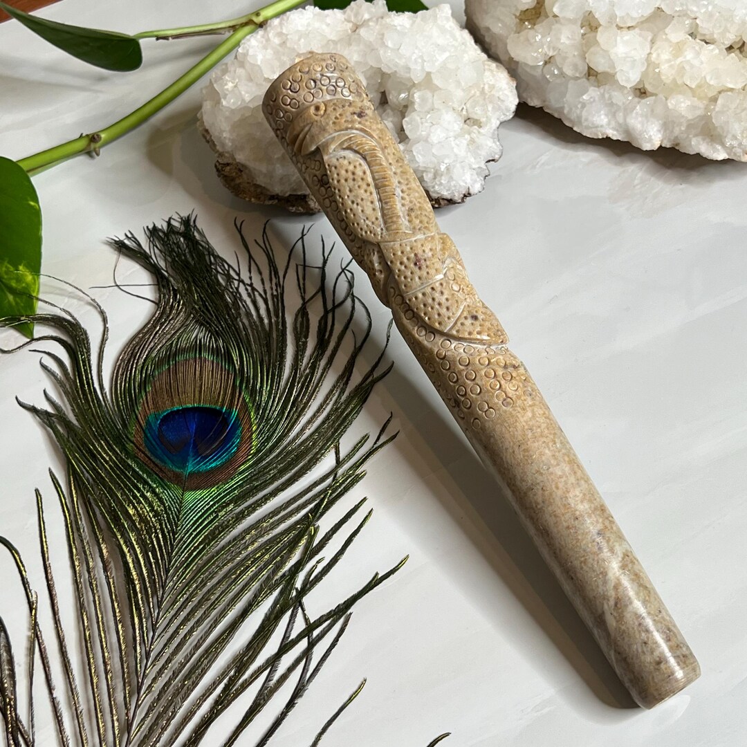 Indian Marble Chillum | Baba Sadhu Chillum With Carving | Pipe With ...