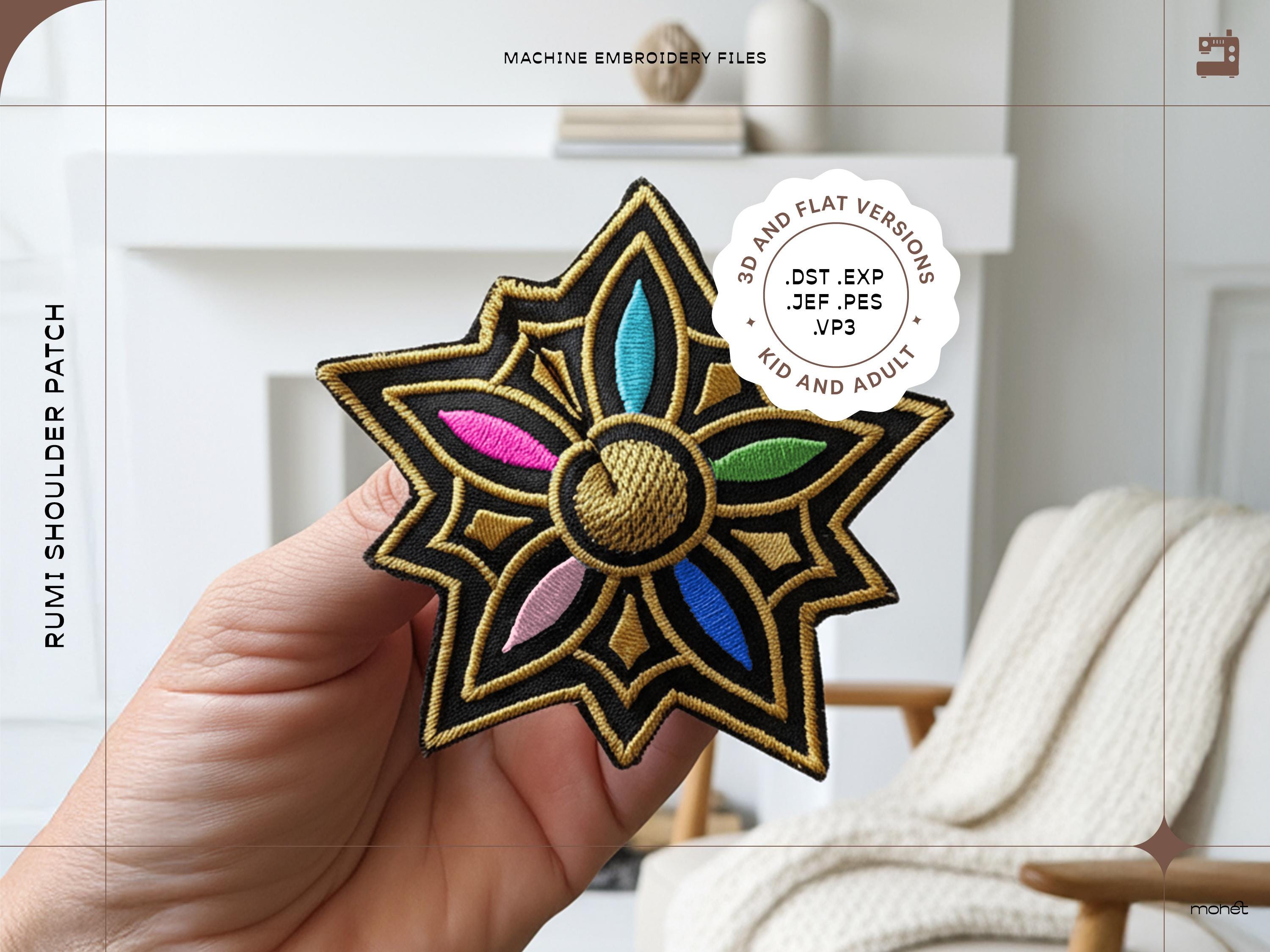 Rumi Kpop Demon Hunters Shoulder Patch | Machine Embroidery Design | 2 Sizes | .dst, .exp, .jef ...