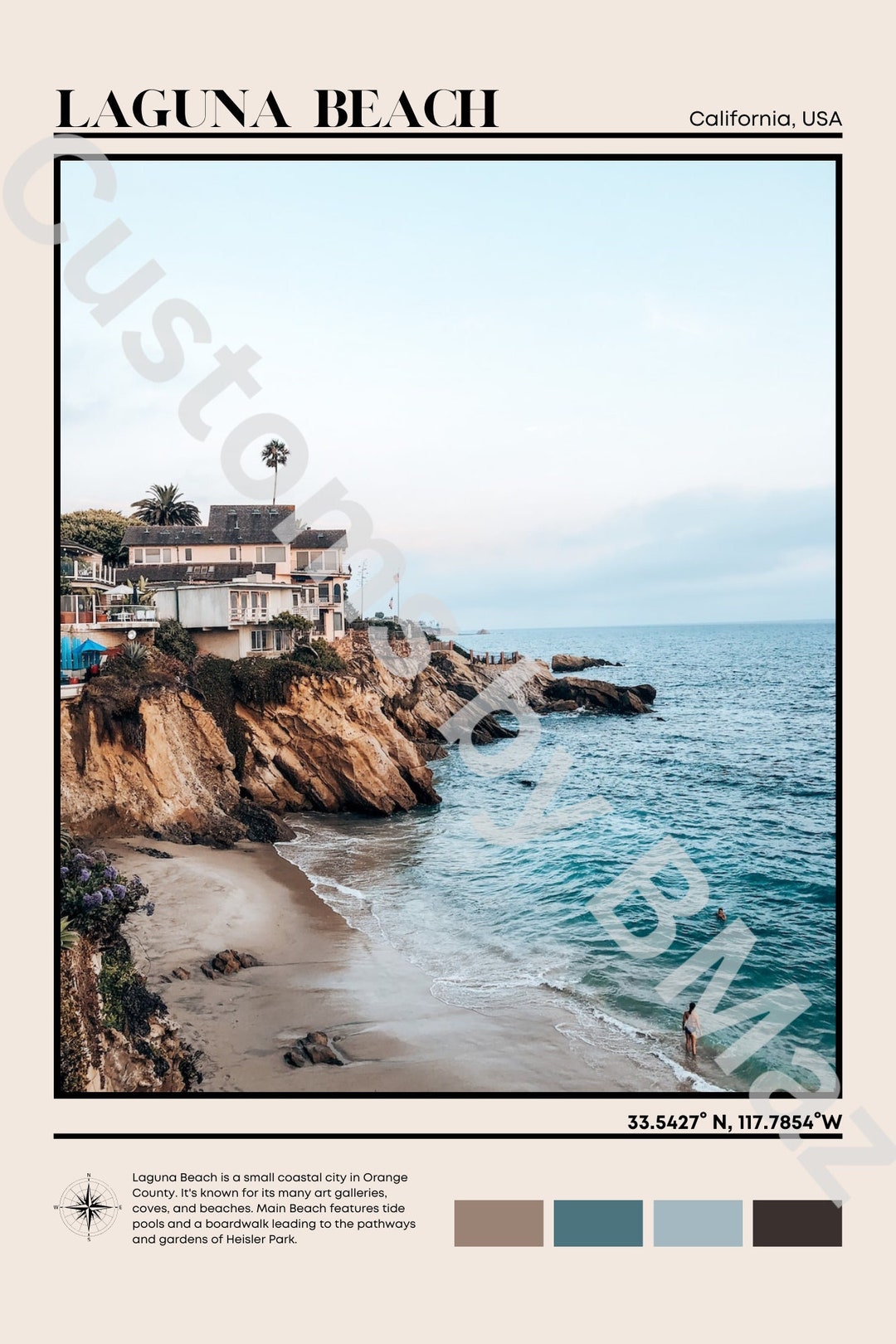 Laguna Beach Print, Laguna Beach, Laguna Beach Wall Art, Laguna Beach ...