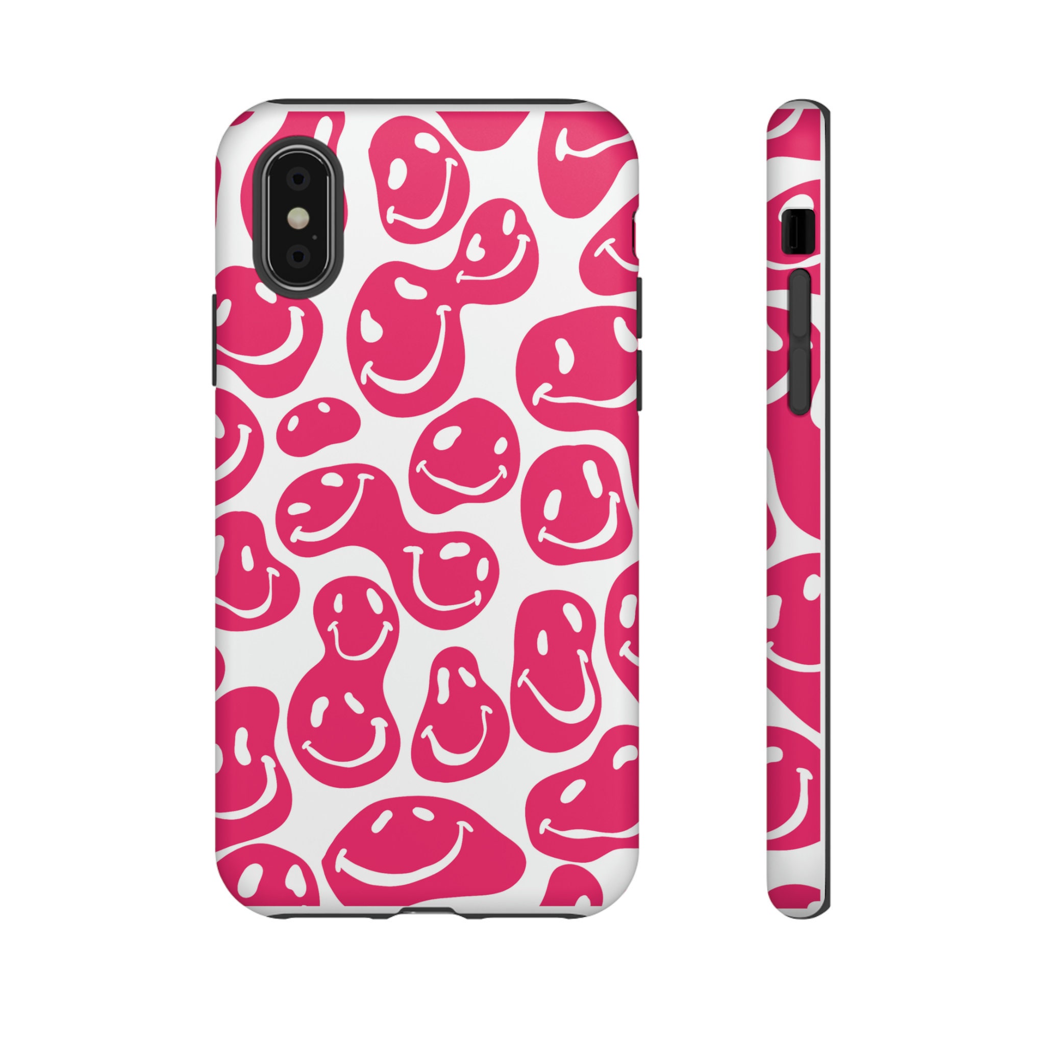 Hot Pink Trendy Smiley Face Case - Etsy