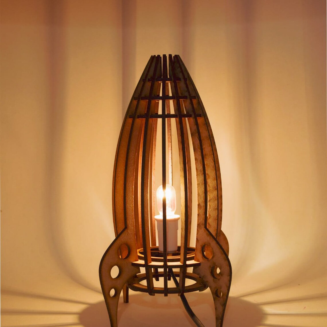 Rocket Lamp. Corte láser. Archivo Digital, DXF, SLDPRT - Etsy España