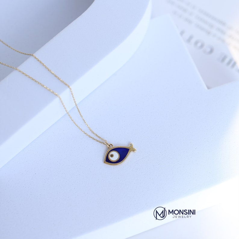 14K Gold Good Luck Little Fish Sea Animal Charm Pendant Enamel - Etsy