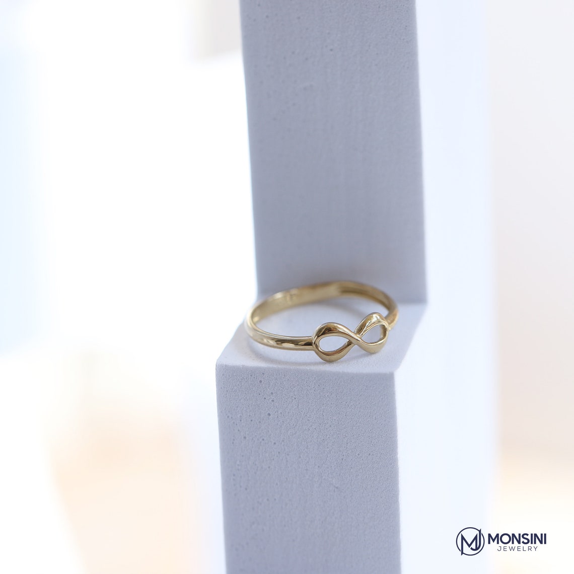 14ksolid Gold Infinity Symbol Love Rings Friendship Sisters - Etsy