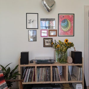Scaffold Board Record Player Stand and Vinyl Storage - Etsy