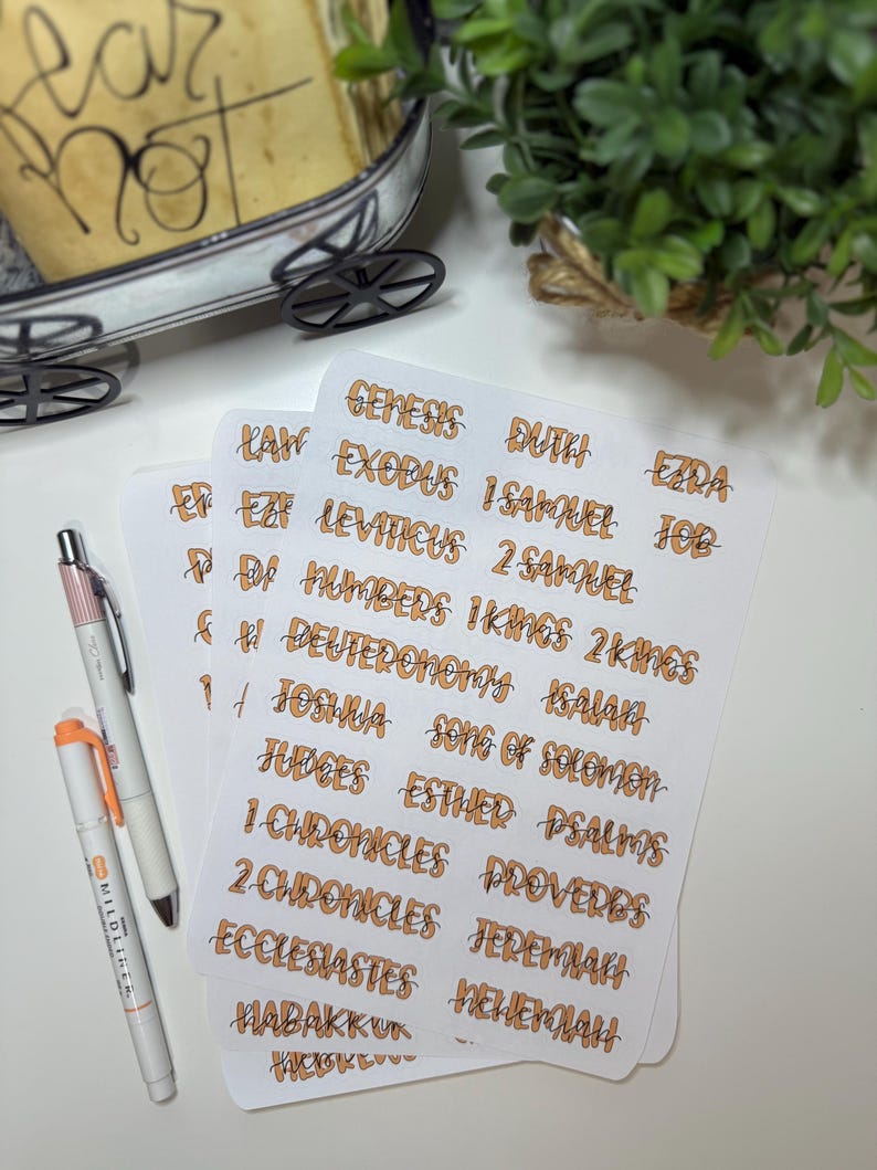 Books of the Bible Stickers, Bible Journaling, Prayer, Handmade - Etsy