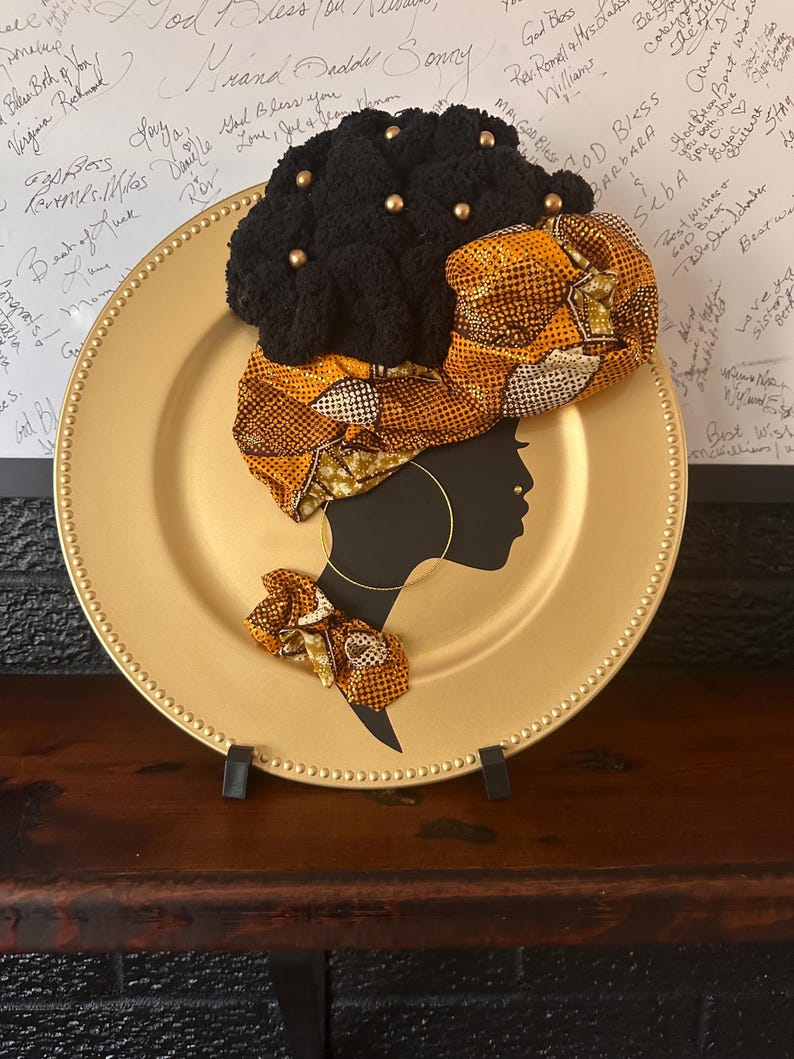 Afro Diva Charger Plate - Etsy