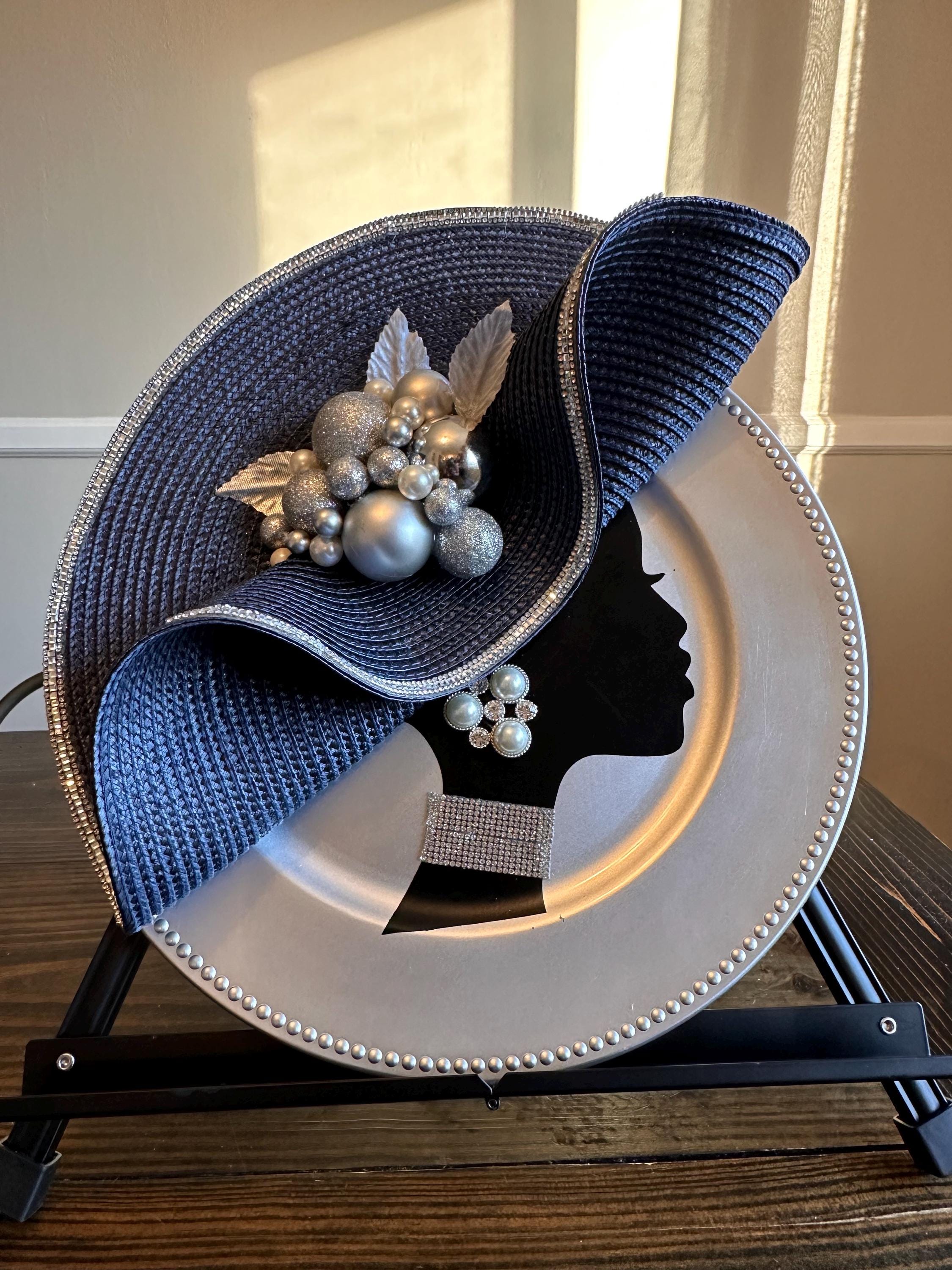 Charger Plate Diva - Lady in Blue - Etsy