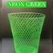 Neon Green Trash Can- Neon- Bathroom Decor- UV- Glow- Office Decor ...