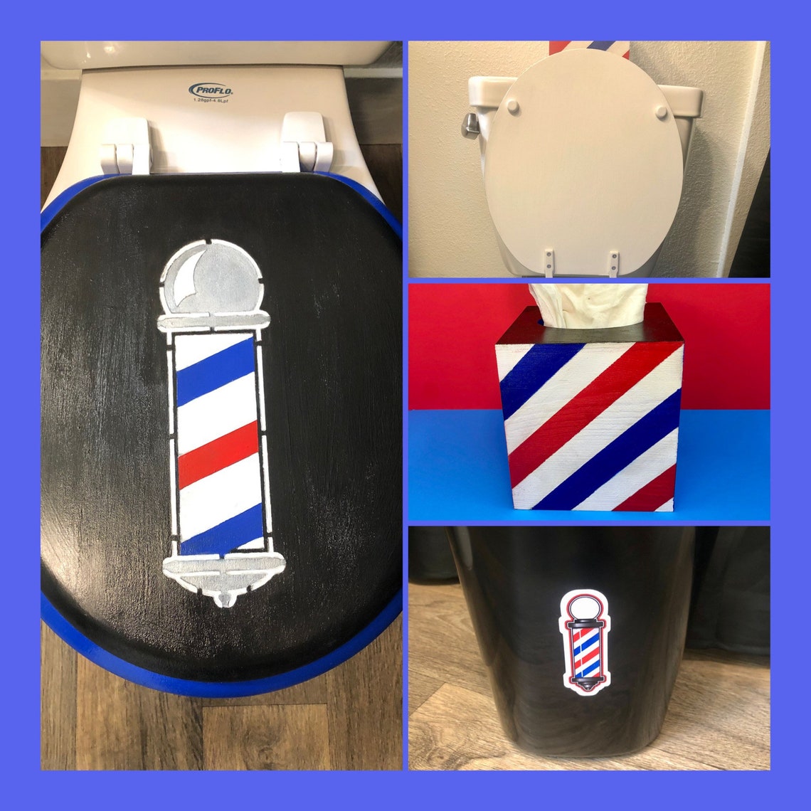 Barber Pole Trash Can- Barbershop- Salon- Barber Cape- Barber Apron ...
