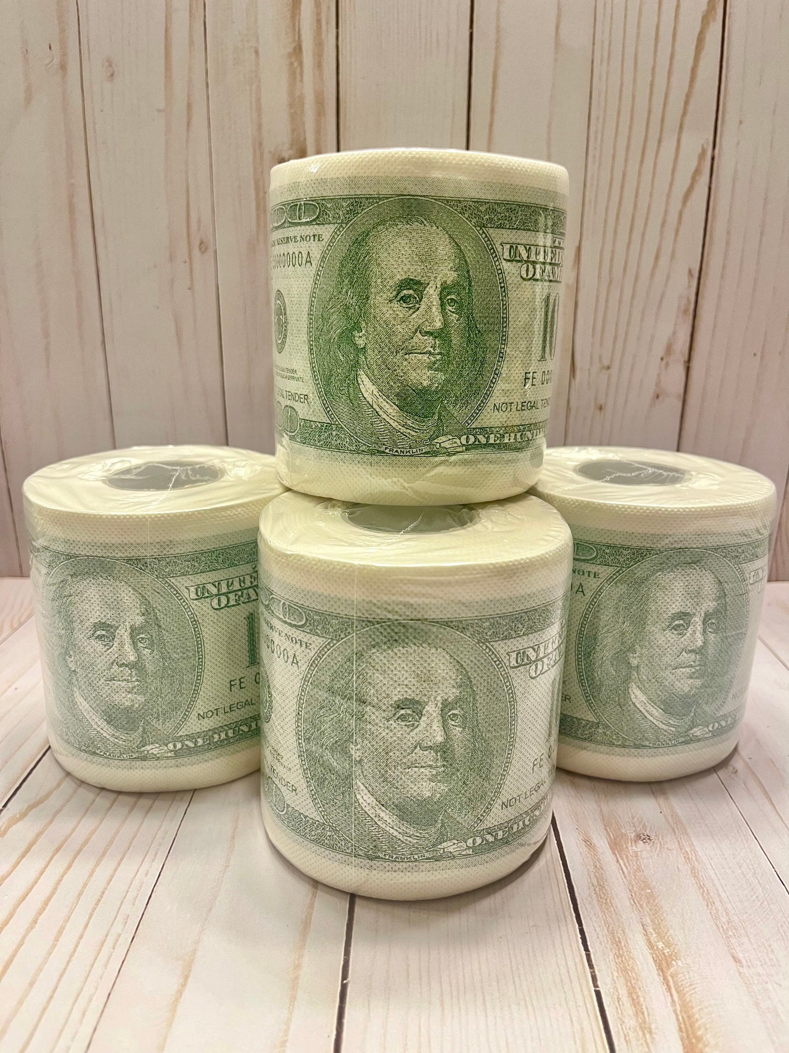 100 One Hundred Dollar Bill Benjamin Franklin Toilet Paper- Prop Money ...