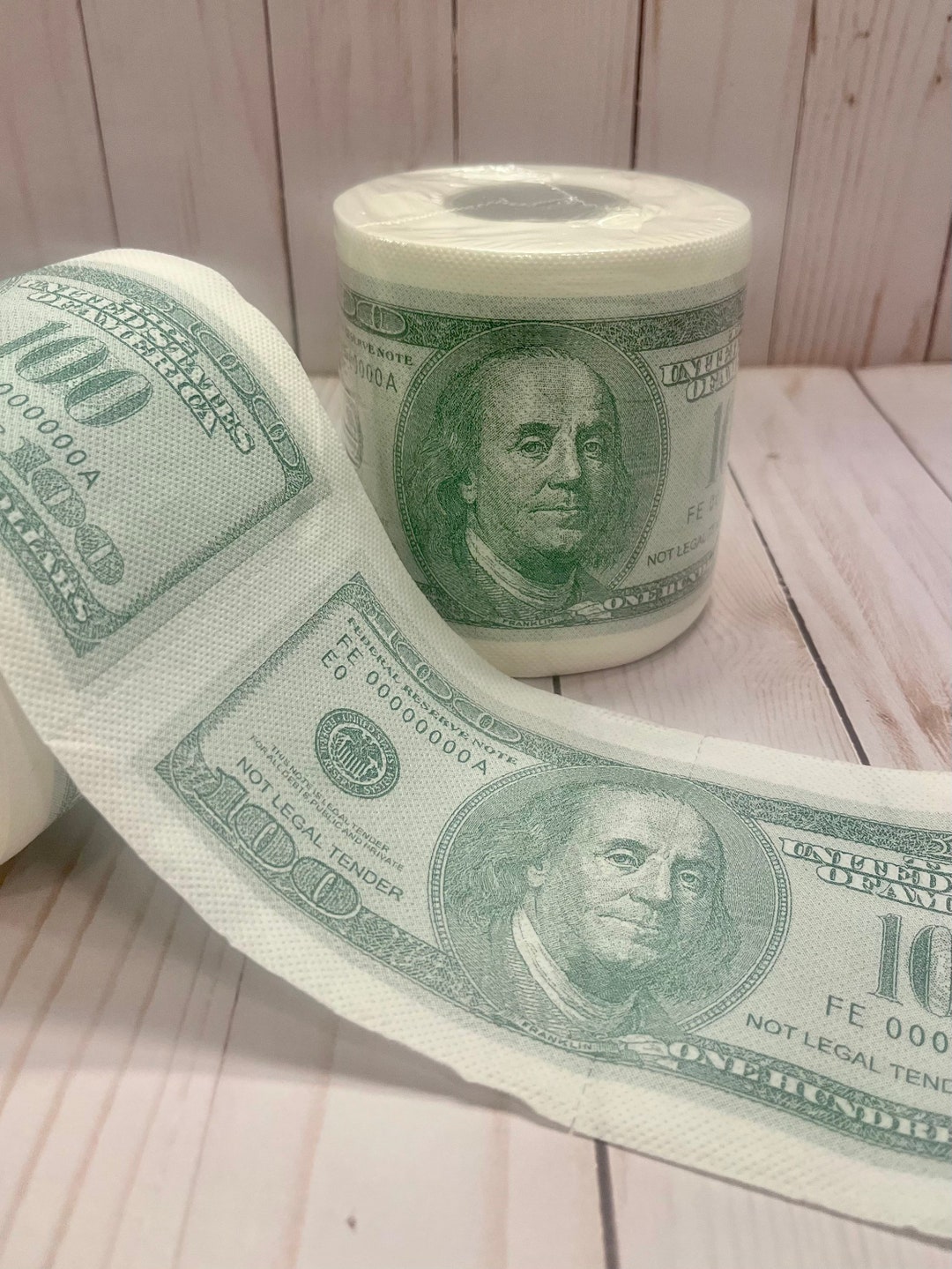 100 One Hundred Dollar Bill Benjamin Franklin Toilet Paper- Prop Money ...