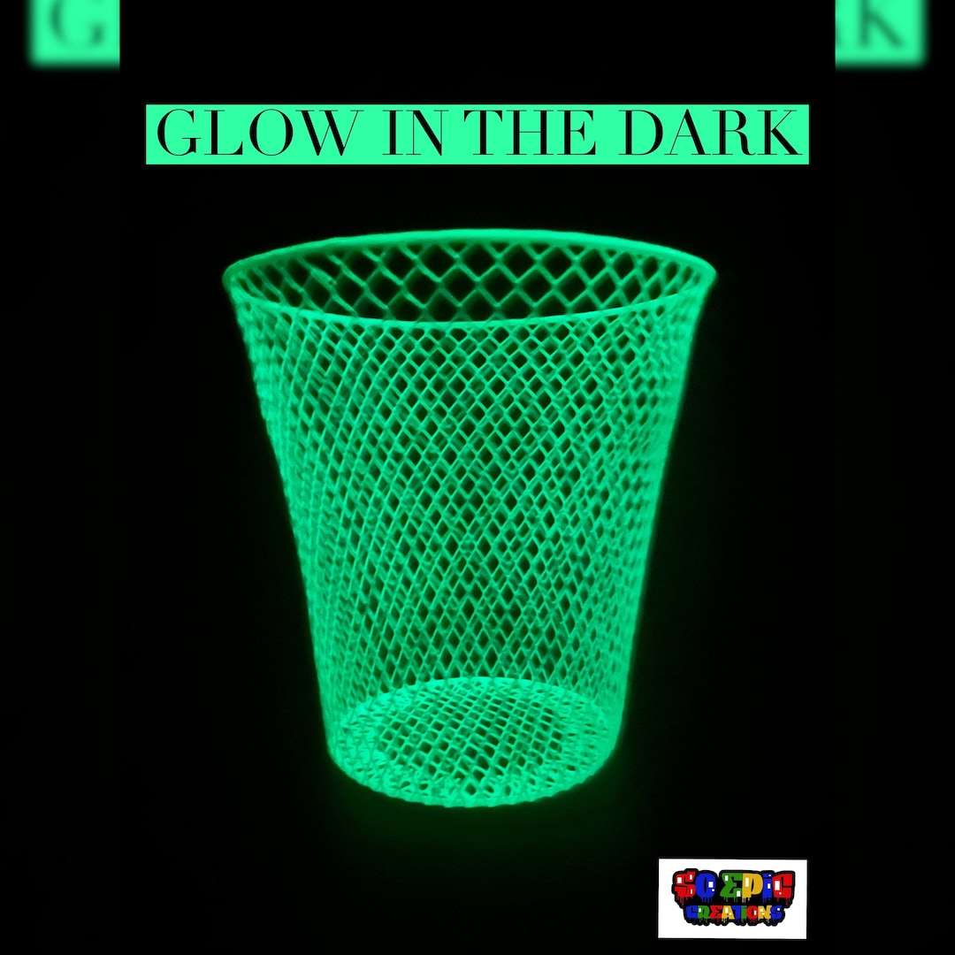 Neon Green Glow in the Dark Trash Can Dorm Room Decor Neon Halloween ...