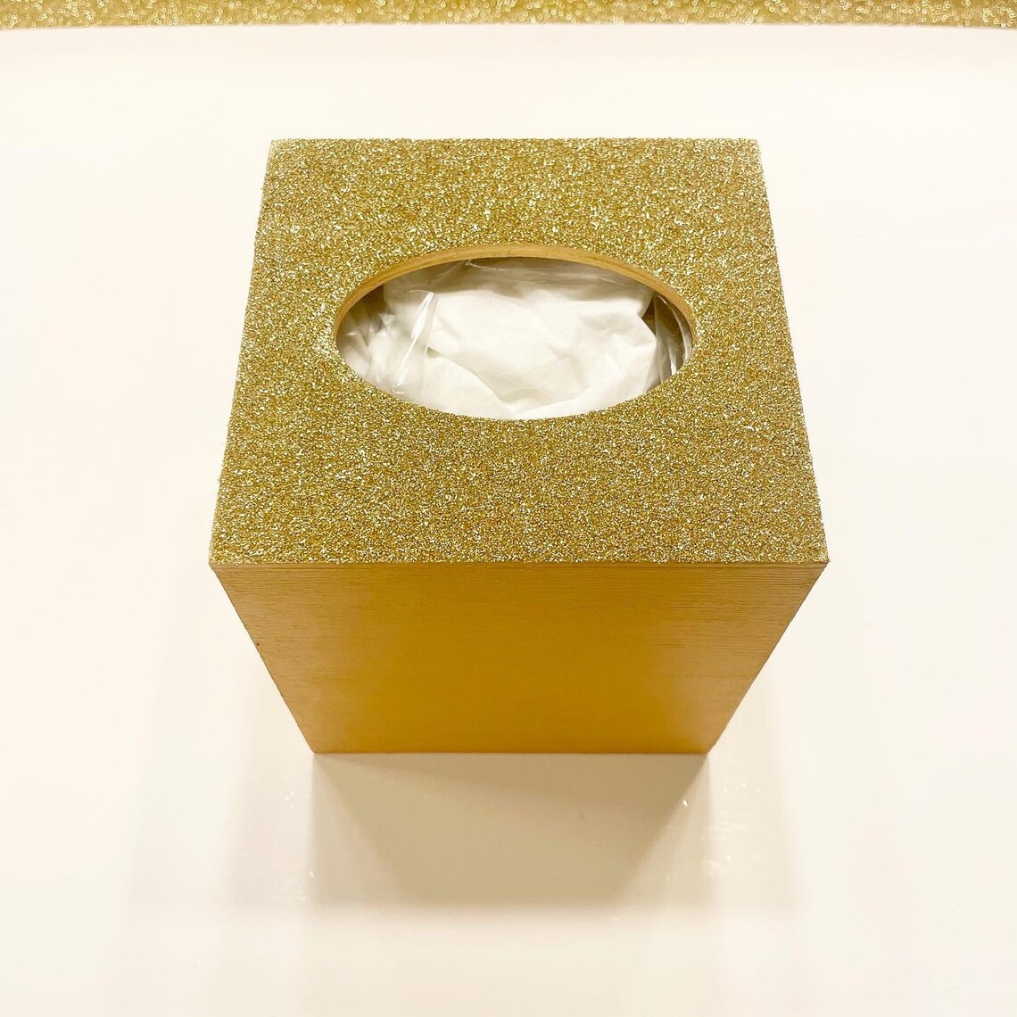 Custom 14k Gold & Glitter Tissue Box Cover Wedding Gifts - Etsy