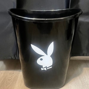 Pink Player Bunny Rabbit Trash Can- Hot Pink- Bathroom Decor- Office ...
