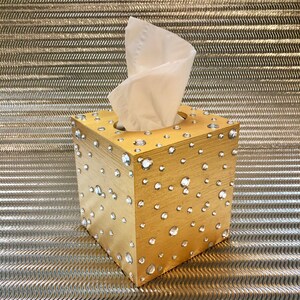 Gold & Silver Bling Tissue Box Cover- Office Decor- Desk Decor ...