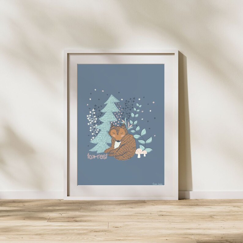 A3 and A4 CARAMEL FOX POSTER - Etsy Canada