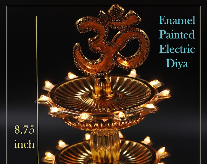 Hanging Golden Electric Diyas Toran Mandir Decor Vilakku Mandir ...