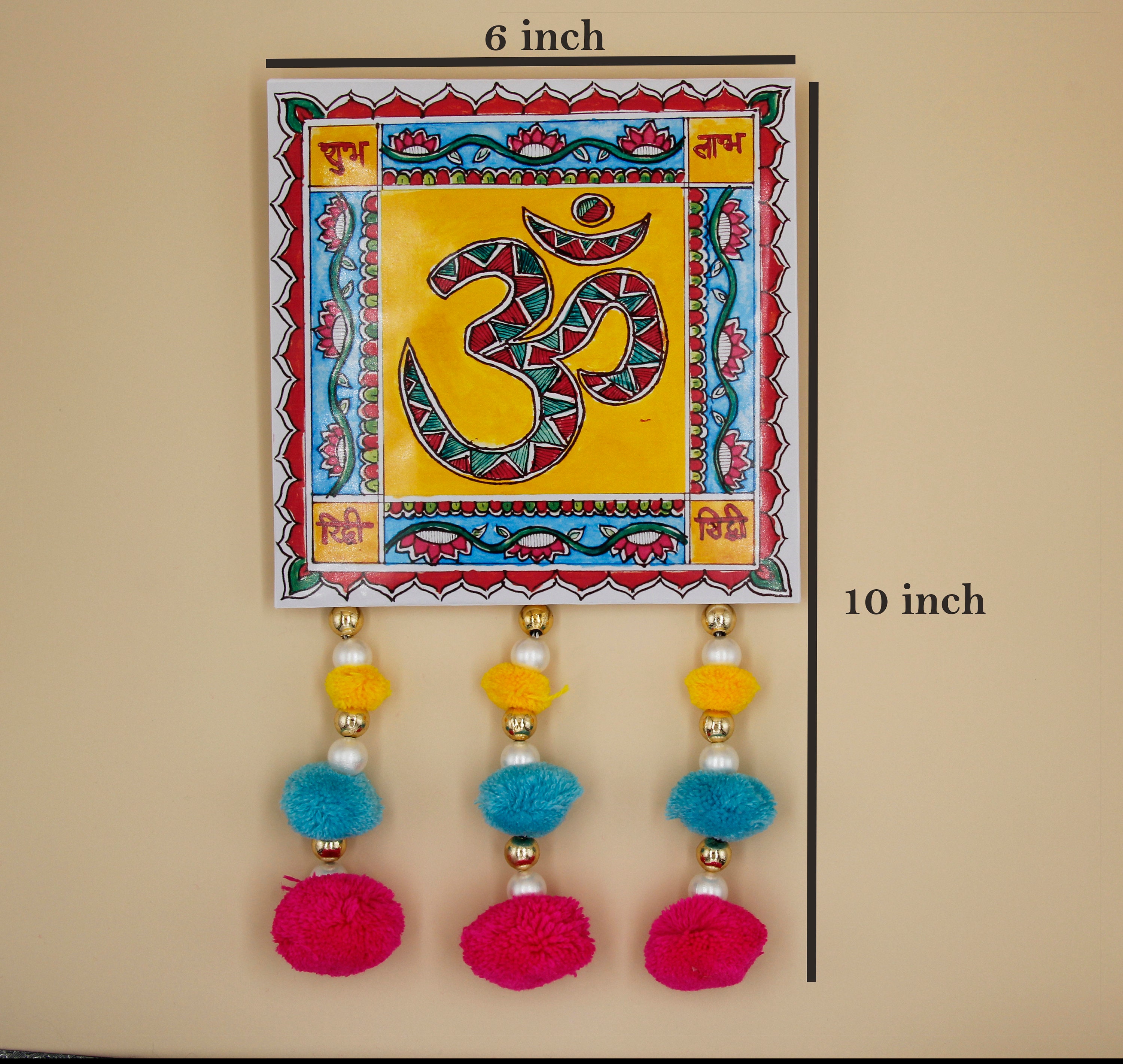 Indian Decor Handmade Traditional Backdrop | Wall Art Hanging | Om ...