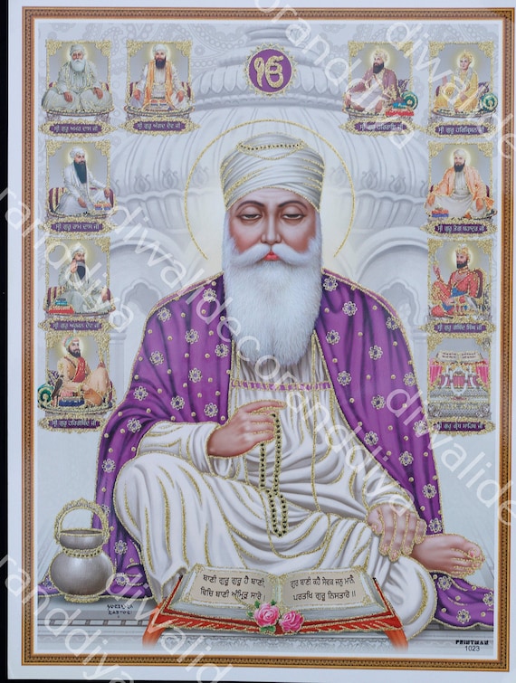Guru Nanak Dev Ji Poster 16 X 12 Inch. | Etsy