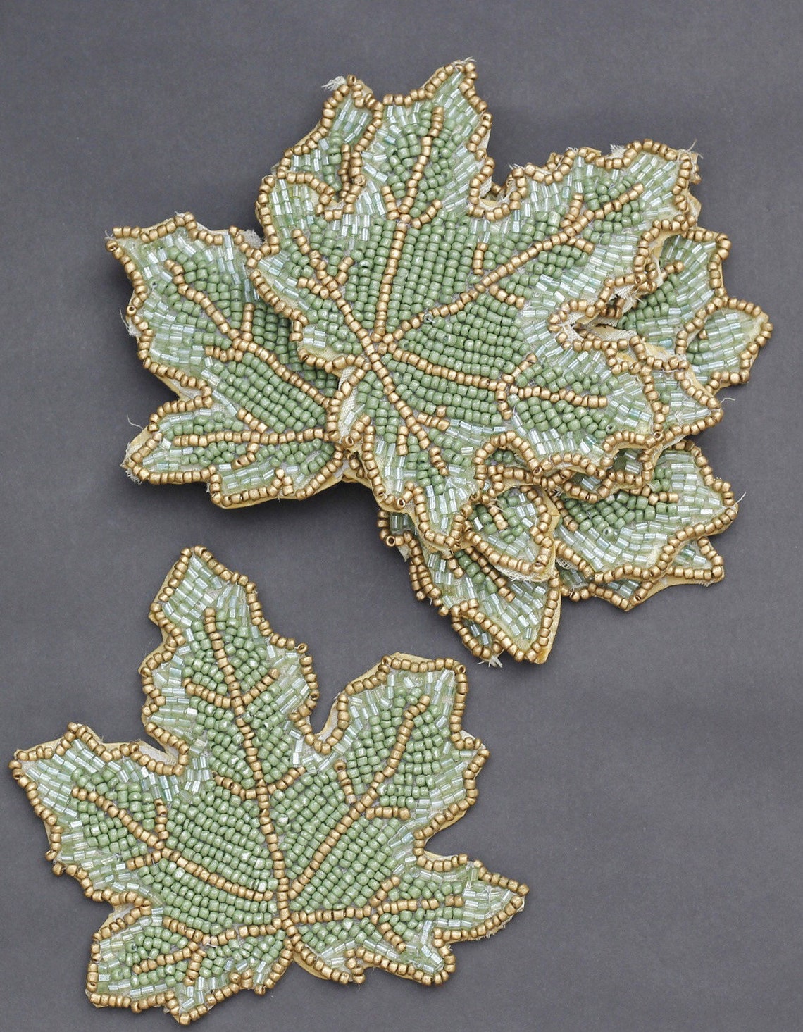 Beaded Coasters Christmas 4 Pc. Decorations Luxury Table - Etsy