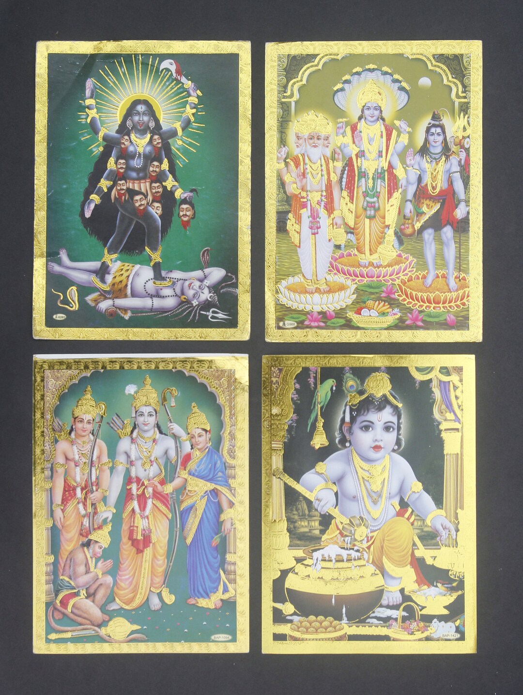 Kali Print Brahma Vishnu Mahesh Print Ram Darbar Print - Etsy