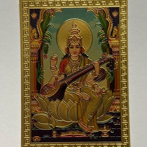 10 Pc. Lot Hindu God Stickers on Gold Foil - Etsy