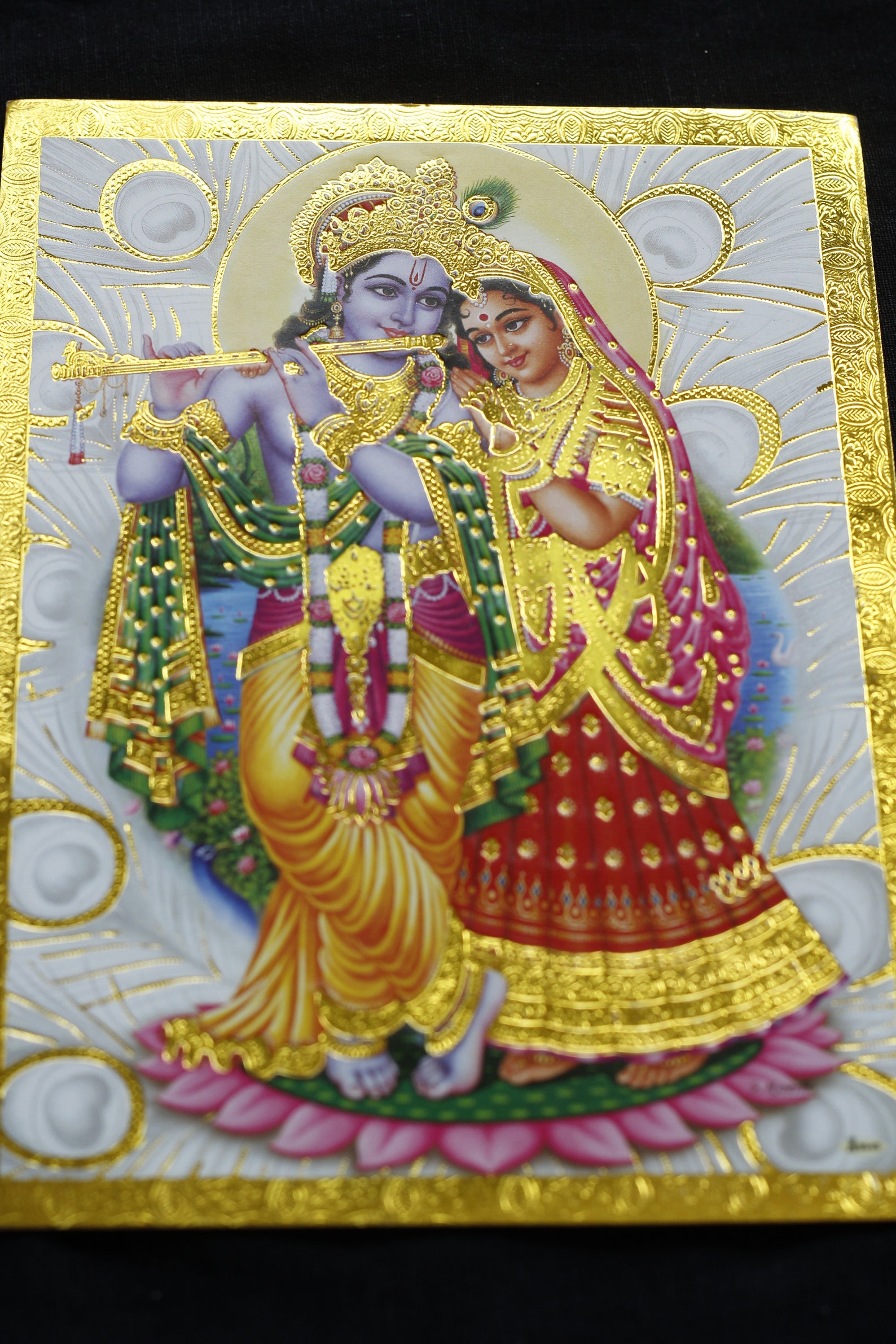 Radha Krishna Painting Print 7x 5 Inch Traditional Indian - Etsy