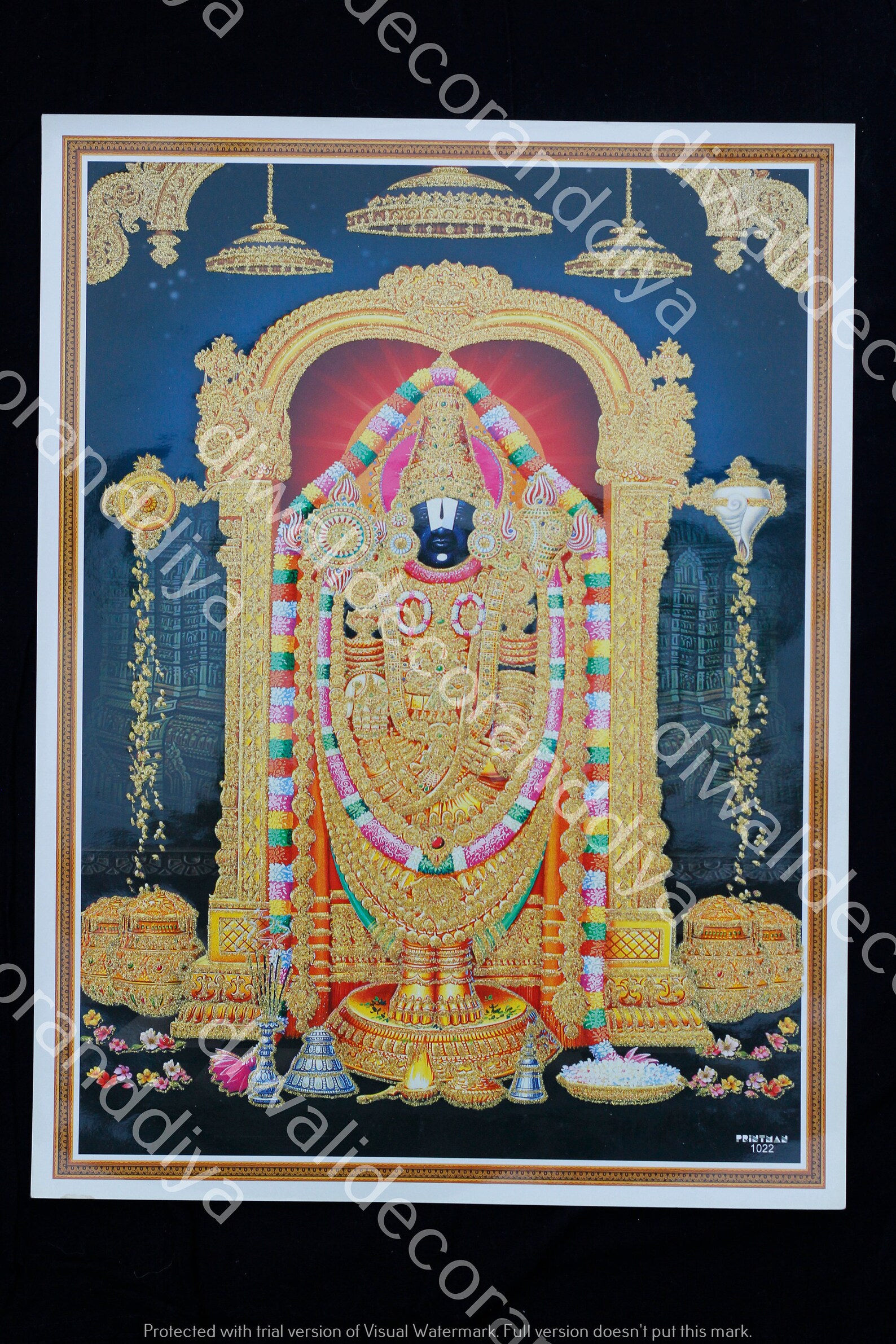 Tirupati Balaji Venkateswara Print poster 16 X 12 Inch. | Etsy