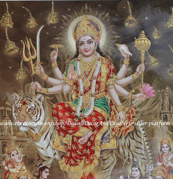 Durga Print Photo Poster Print in Glossy Finish 11 X 8.5 - Etsy
