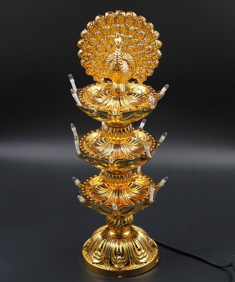 Electric Lamp | Electric Vilakku | Deepam |diwali Diya | Peacock Shaped ...