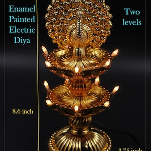 Electric Lamp | Electric Vilakku | Deepam |diwali Diya | Peacock Shaped ...