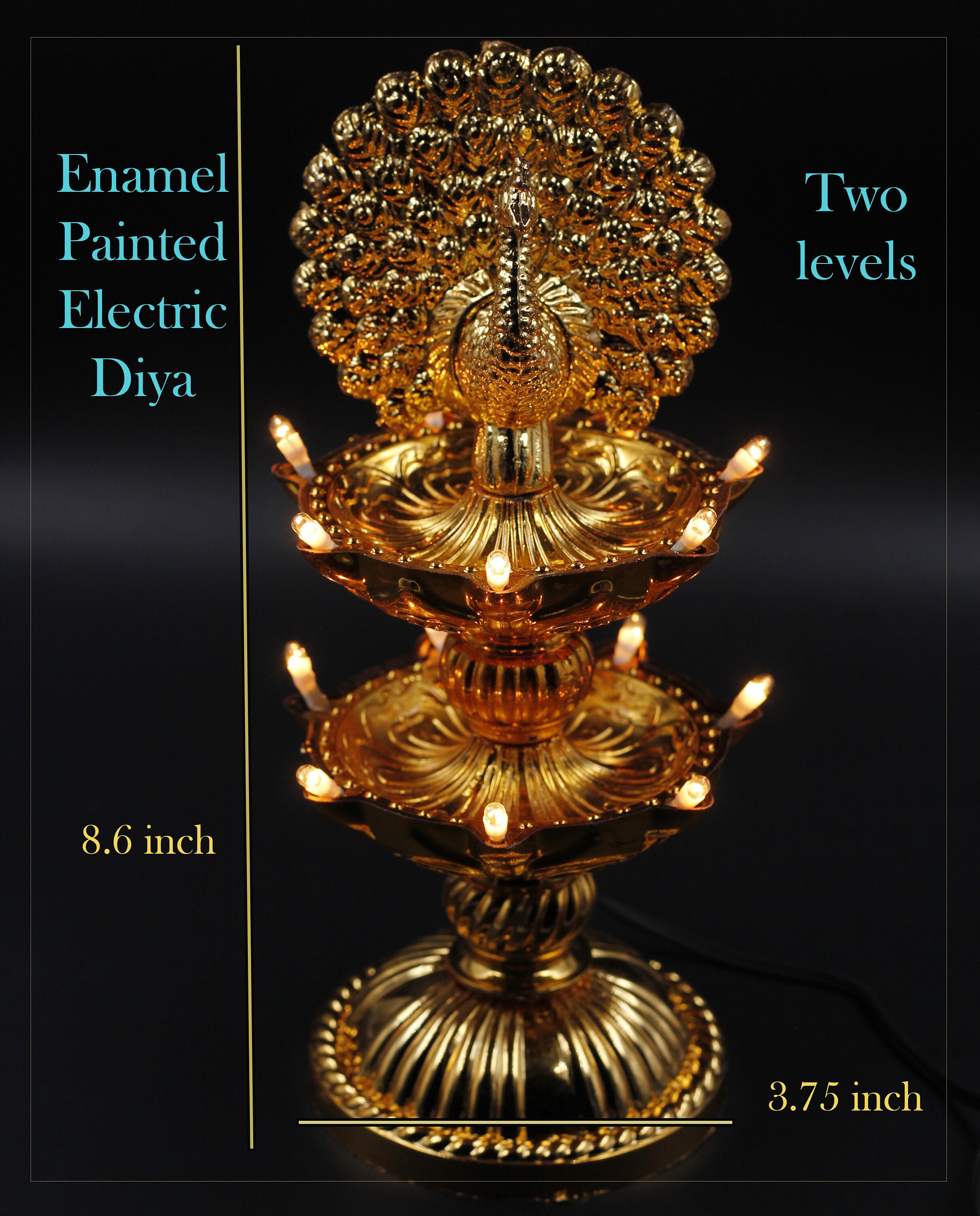 Electric Lamp | Electric Vilakku | Deepam |diwali Diya | Peacock Shaped ...