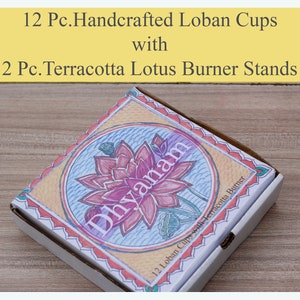 Indian Sambrani Loban Cups | 12 Cups Plus 2 Terracotta Holders ...
