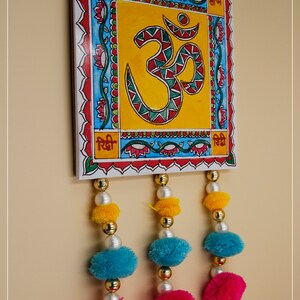 Indian Decor Handmade Traditional Backdrop | Wall Art Hanging | Om ...