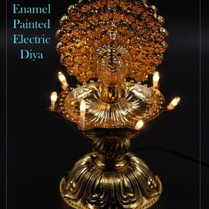 Electric Lamp | Electric Vilakku | Deepam |diwali Diya | Peacock Shaped ...