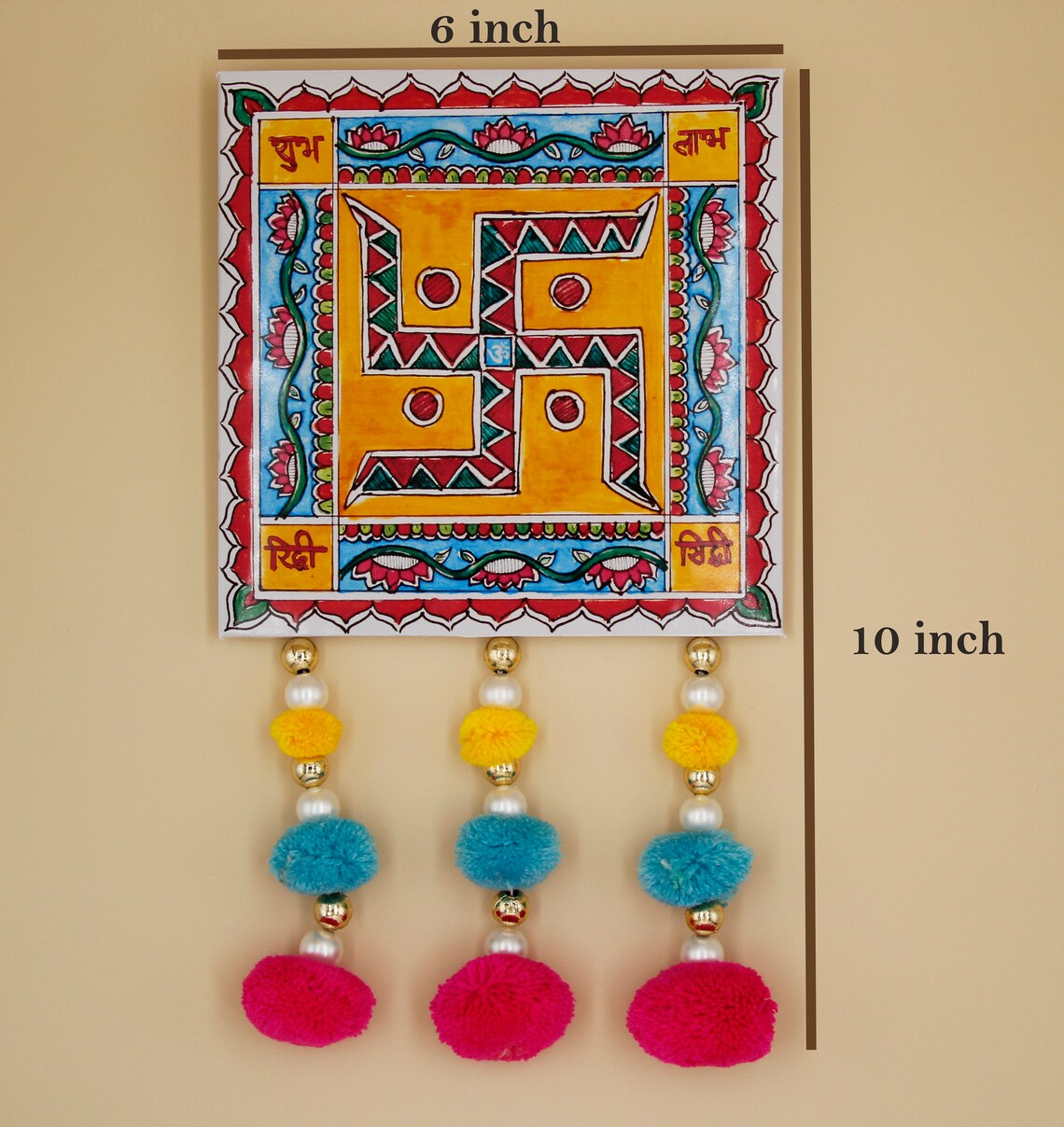 Indian Decor Handmade Traditional Backdrop | Wall Art Hanging | Om ...