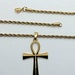 Egyptian Ankh Necklace Stainless Steel With Rope Chain, Egyptian Ankh ...