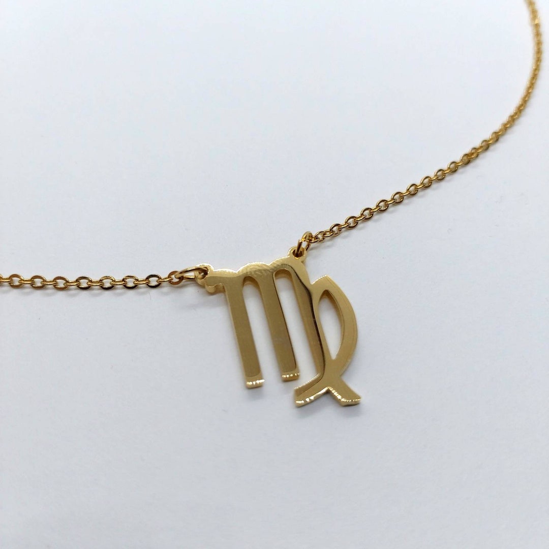 Virgo Jewelry , Virgo Chain Necklace , Virgo Gold Necklace , Gold ...