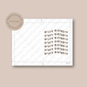 Printable Birthday Card, Happy Birthday, Cute Birthday Card, Brown ...