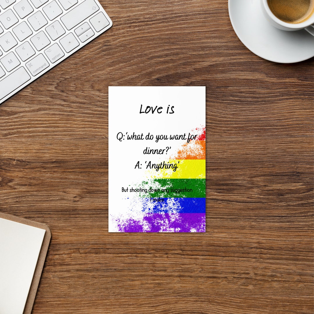 LGBTQ Inspired Greeting Card - Etsy