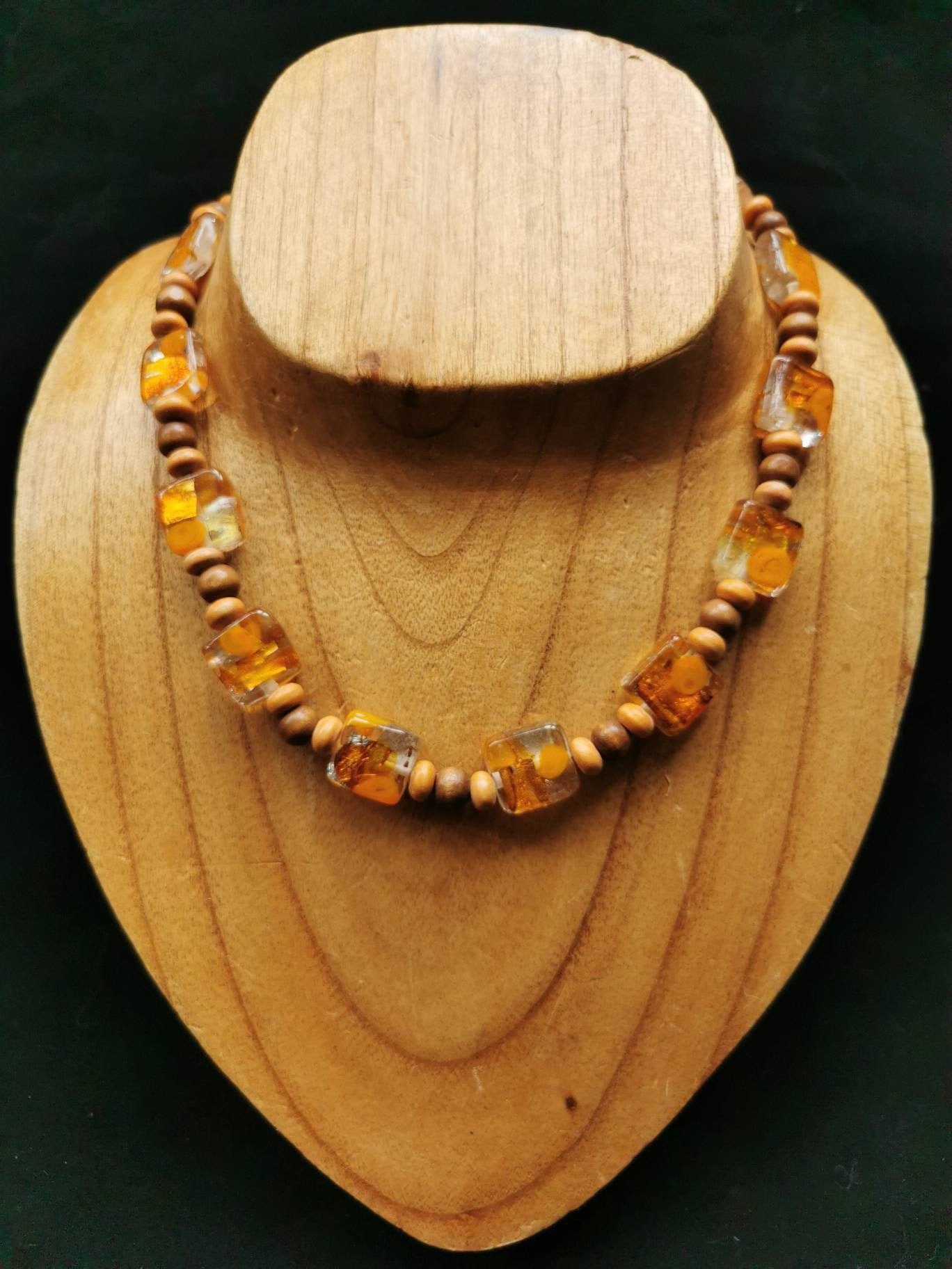 Collar con cuentas de naranja collar de otoño collar de - Etsy España