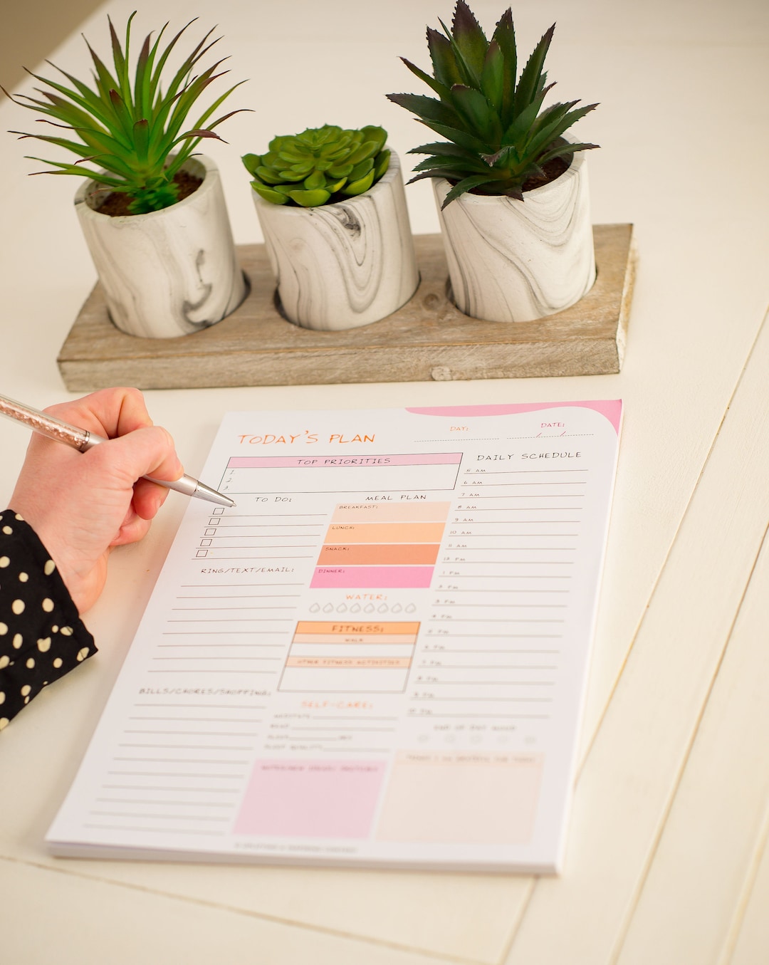 A4 Today's Plan, Daily Planner, to Do List, Desk Notepad, to Do Notepad ...