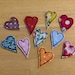Fabric Heart Embellishments: Free Motion Sewn Mini Hearts, 10 Pack - Etsy