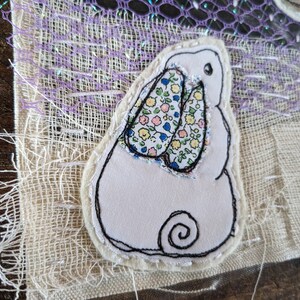 Slow Stitch Kit Beginners, Moon Gazing Hare, Winter Slow Stitch, Spring ...