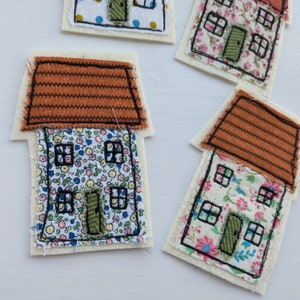 Fabric Houses 4 Pack, Craft Embellishments, Slow Stitch Supplies ...