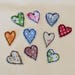Fabric Heart Embellishments: Free Motion Sewn Mini Hearts, 10 Pack - Etsy