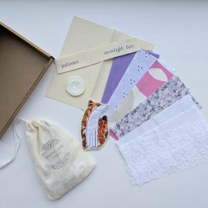 Slow Stitch Kit for Beginners, Winter Fox, - Etsy