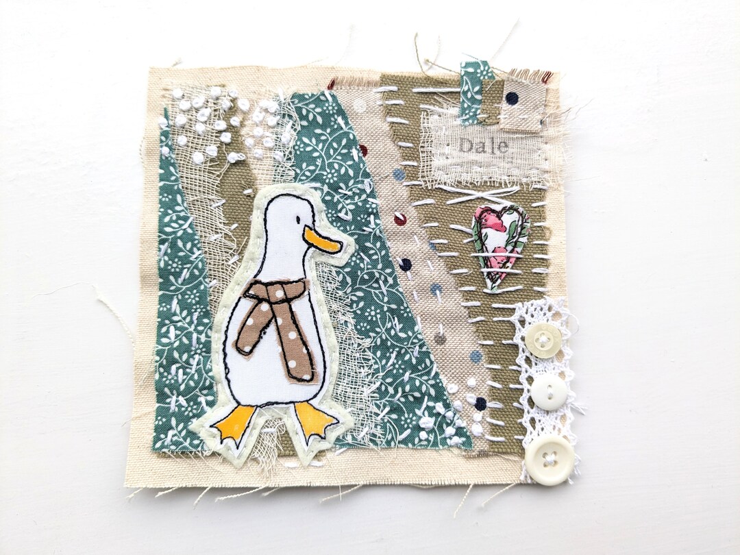Slow Stitch Kit Beginner, Duck Crafts, Mindfulness Gifts, Craft Kit for ...