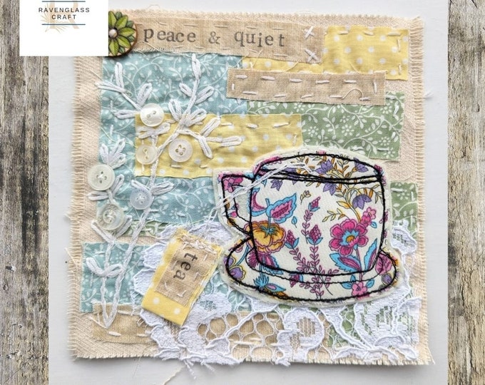 Slow Stitch Kit for Beginners, Tea Craft, Tea Lover Gift, Mindfulness ...
